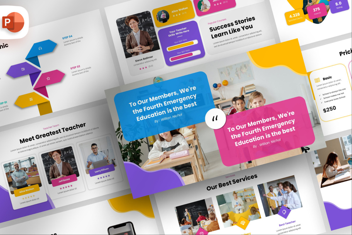 Colorful School Profile Presentation Template | Nulivo Market